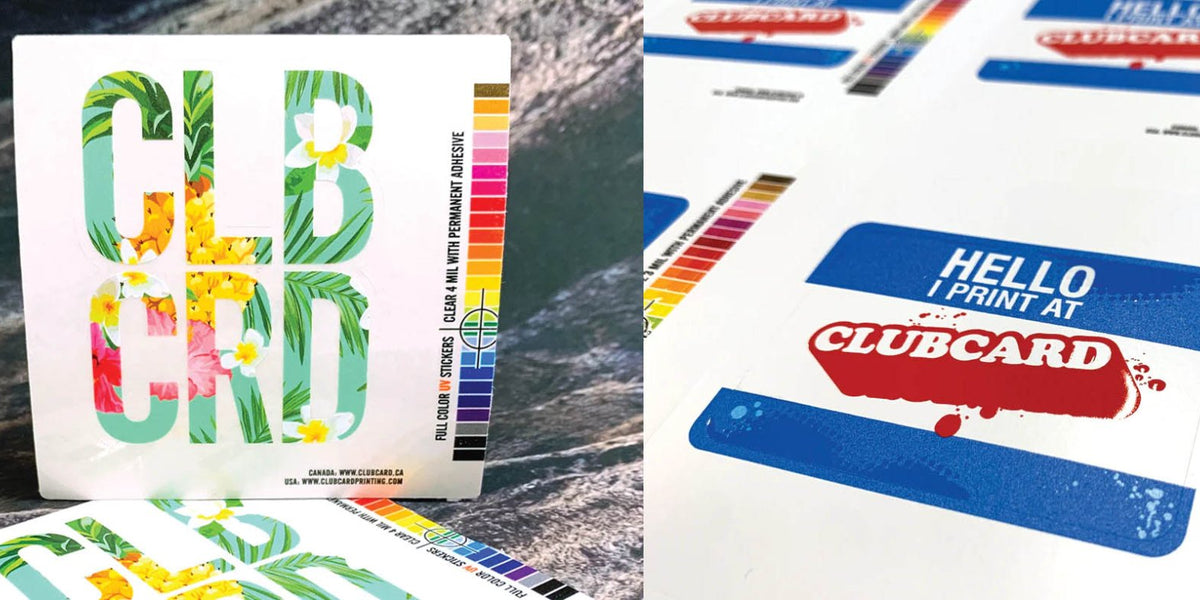 New! UV Printed Stickers at Clubcard — Clubcard Printing USA