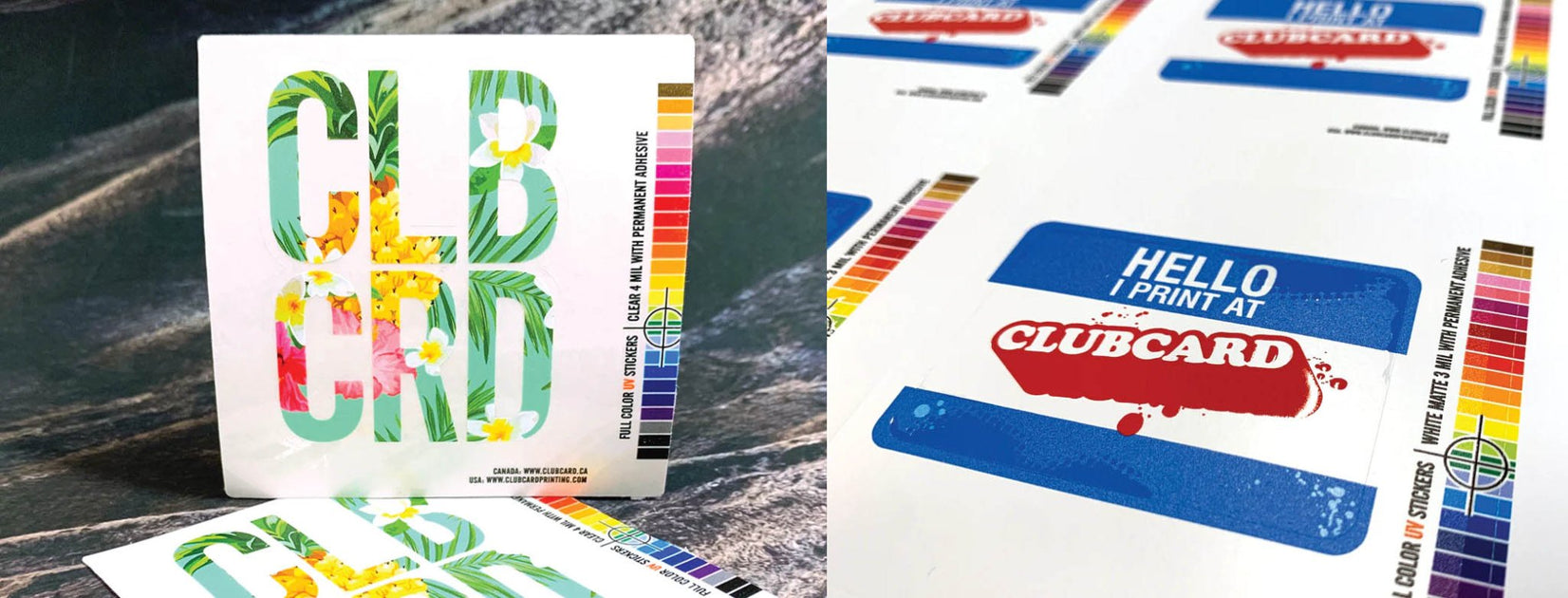New! UV Printed Stickers at Clubcard — Clubcard Printing USA