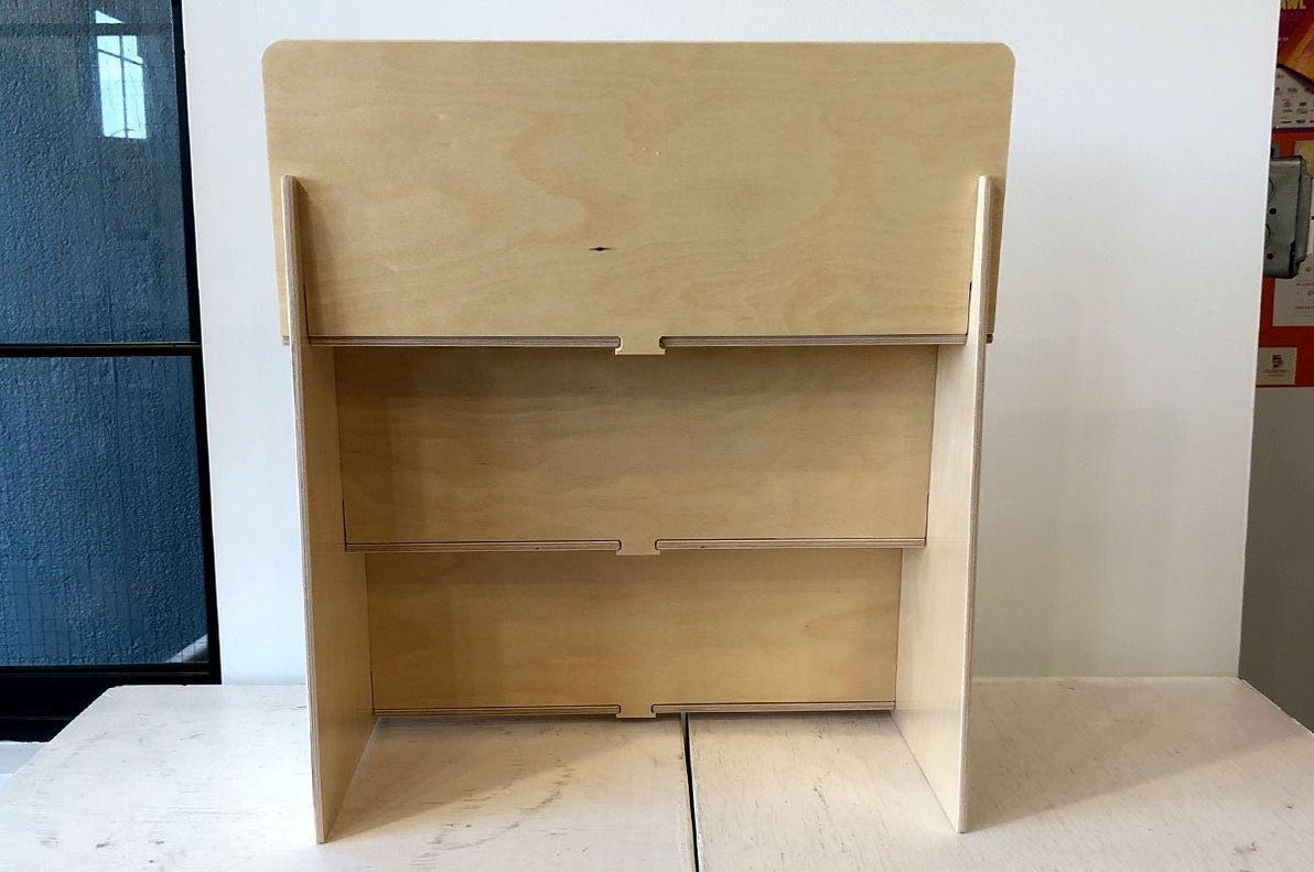 3 Tier Birch Wood Card Display For A2 Cards, Florist Cards And More ...