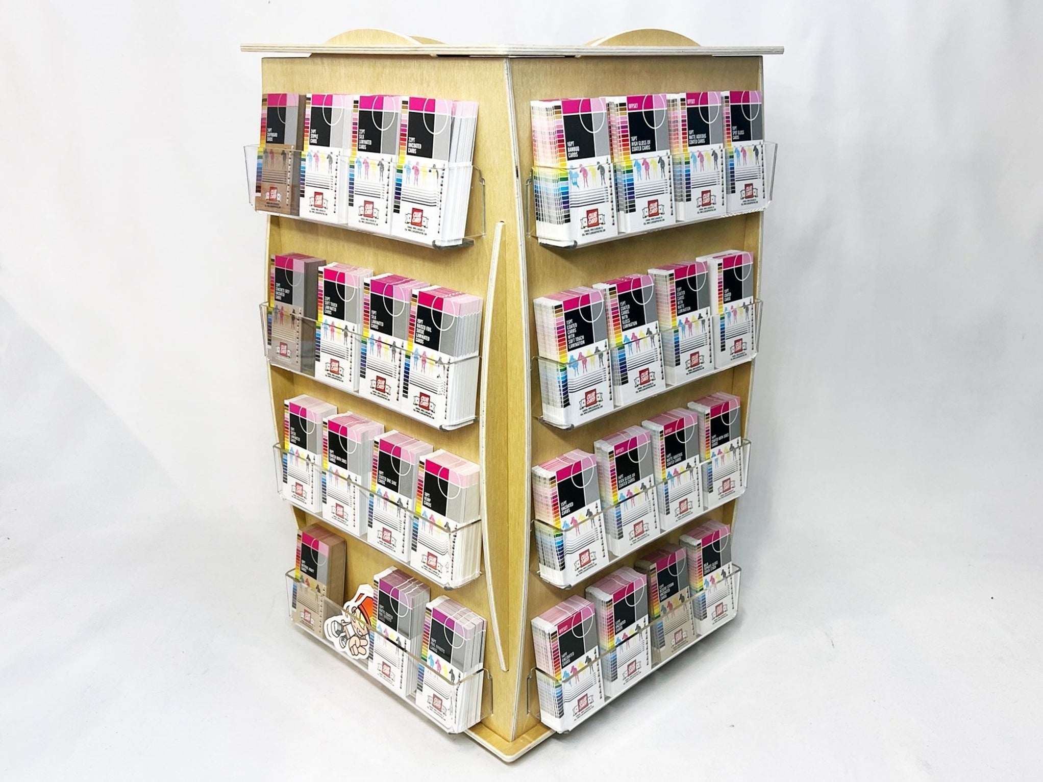 16-Pocket Countertop Spinner – Birchwood Display Rack for Cards ...