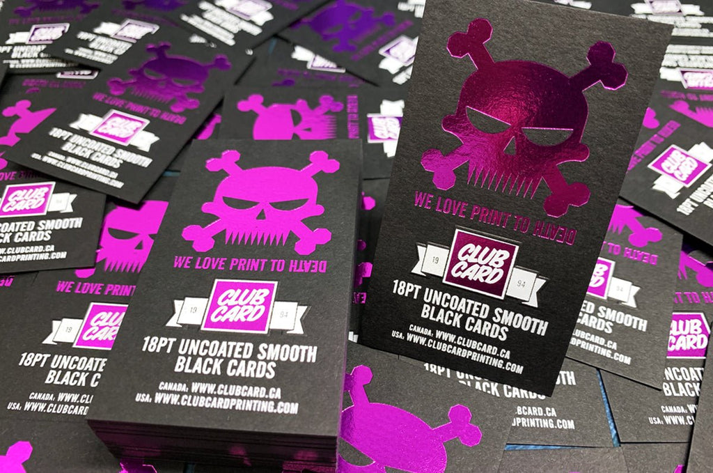 Pure Black Business Card Printing With Bold Foil Colors at Clubcard ...