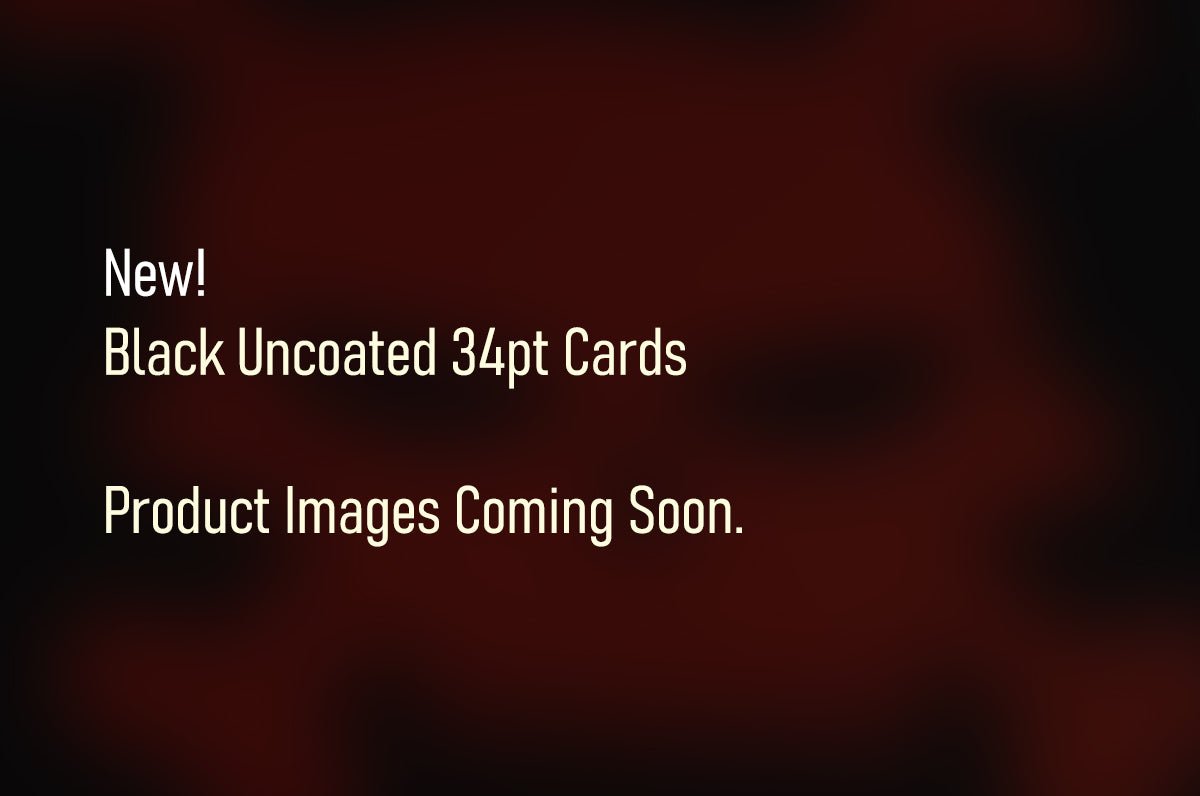 Foil Stamped 34pt Thick Matte Black Uncoated Postcards — Clubcard ...