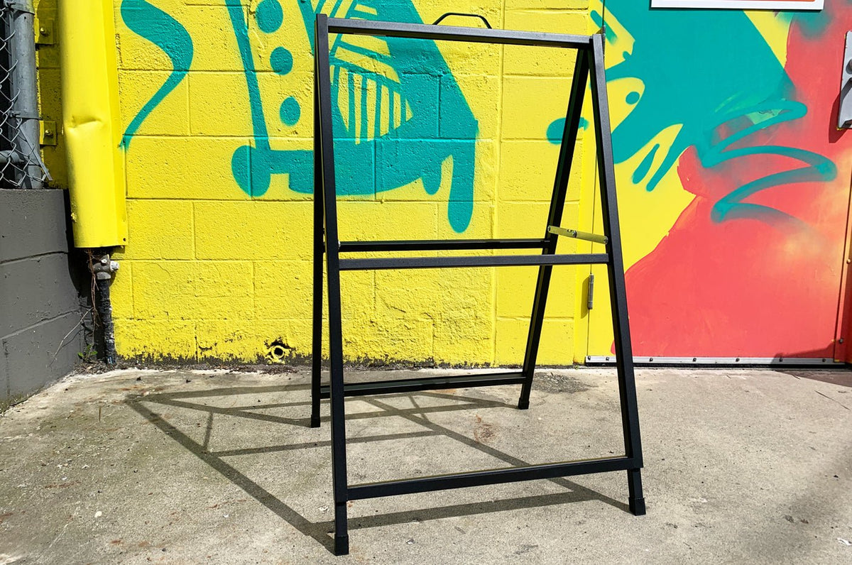 A-Frame Sandwich Board Signs In Black and White At Clubcard Printing ...