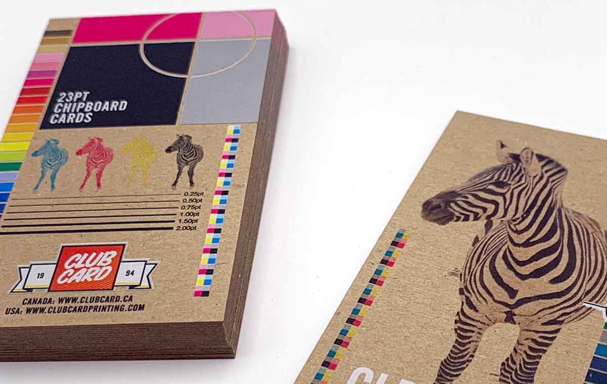 Small Cards Printed On 23pt Thick Brown Kraft Chipboard Card Stock ...