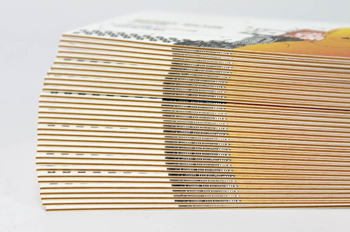 Triple Layer Color Core Hang Tags Printing On 37pt Uncoated Stock ...
