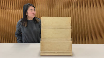 3 Tier Birch Wood Card Display For A2 Cards, Florist Cards And More ...