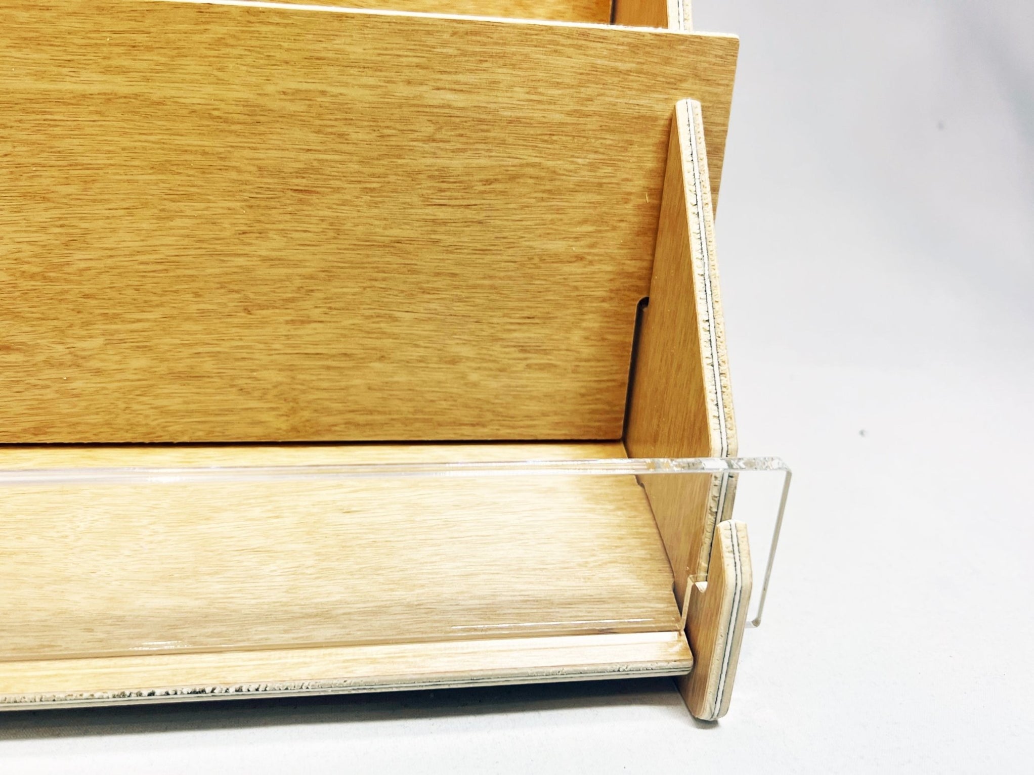 27" Wide 4 level Birchwood Card Display Rack — Clubcard Printing USA