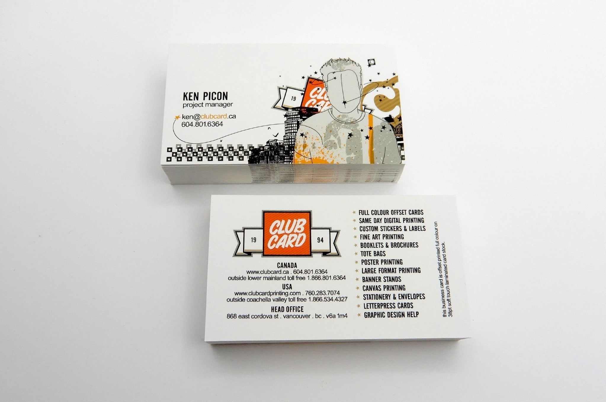 Bespoke 38pt Thick Soft Touch Laminated Postcards | Clubcard USA ...