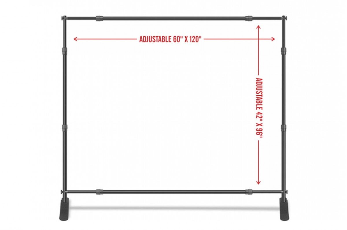 Telescopic Backdrop Banner Stand Backdrop — Clubcard Printing USA