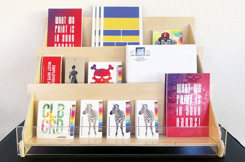 3 Tier 17" Wide Card And Sticker Display Rack | Made In USA — Clubcard ...