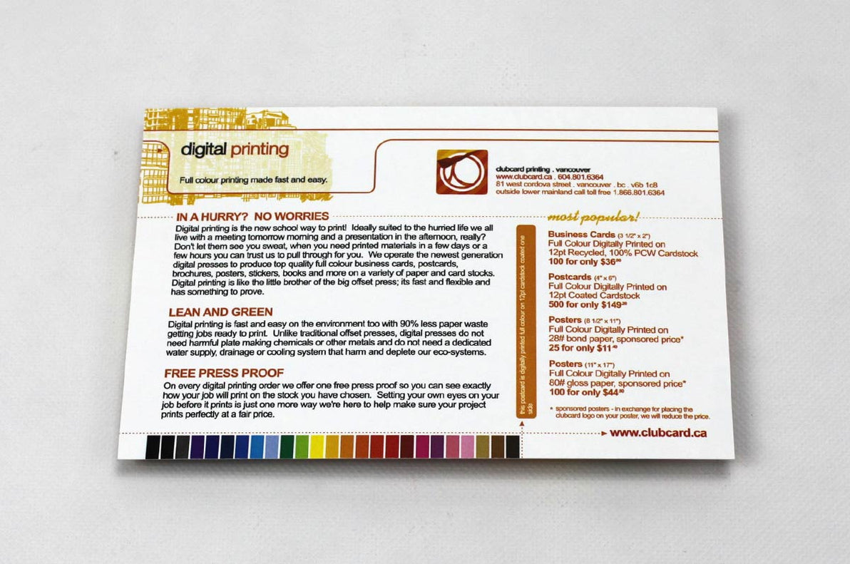Fast Bookmark Printing on 12pt Uncoated, Matte Recycled card Stock ...