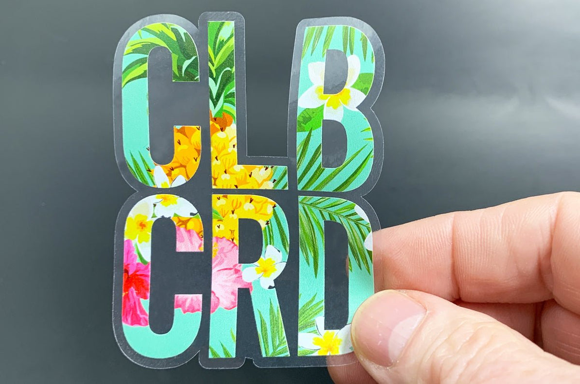 UV Spot Gloss Sticker Printing On Matte And Clear Vinyl | Clubcard USA ...