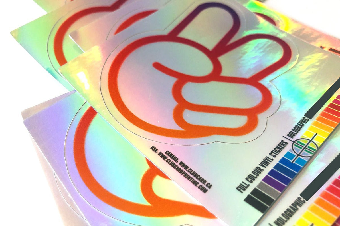 UV Spot Gloss Sticker Printing On Matte And Clear Vinyl | Clubcard USA ...